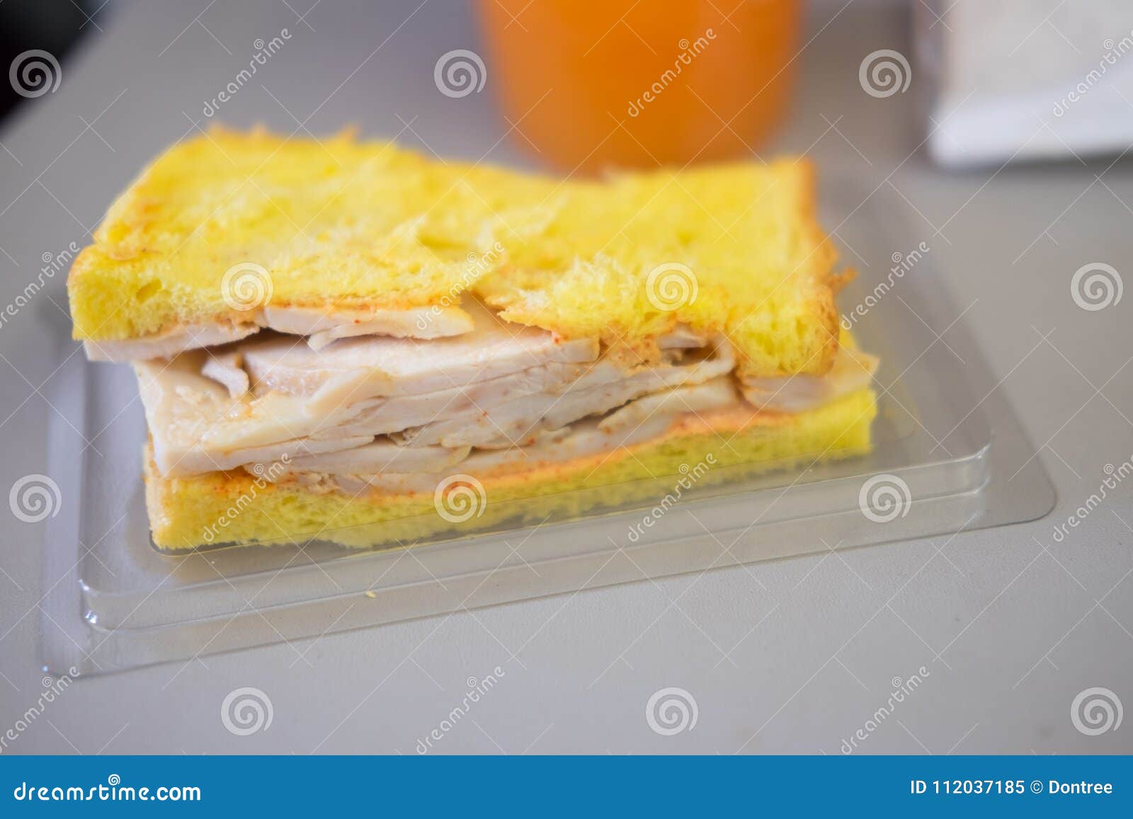 Small Sandwich at the Plane Stock Image - Image of airline, airplane ...