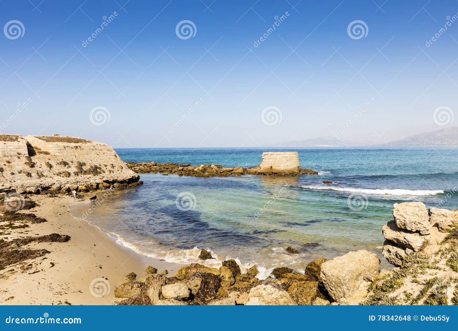 Small Sandy Beach on a Sunny Day. Stock Photo - Image of color ...