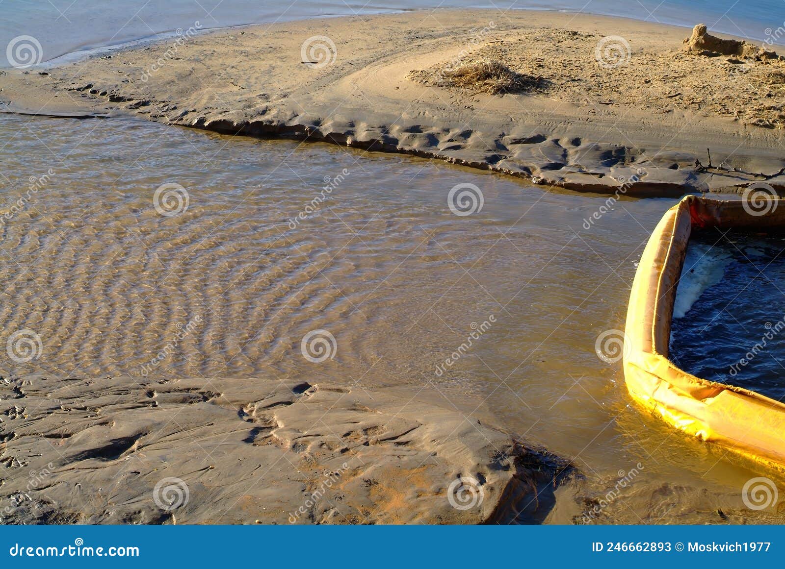 A Small Sandy Peninsula on the River Stock Image - Image of destination ...