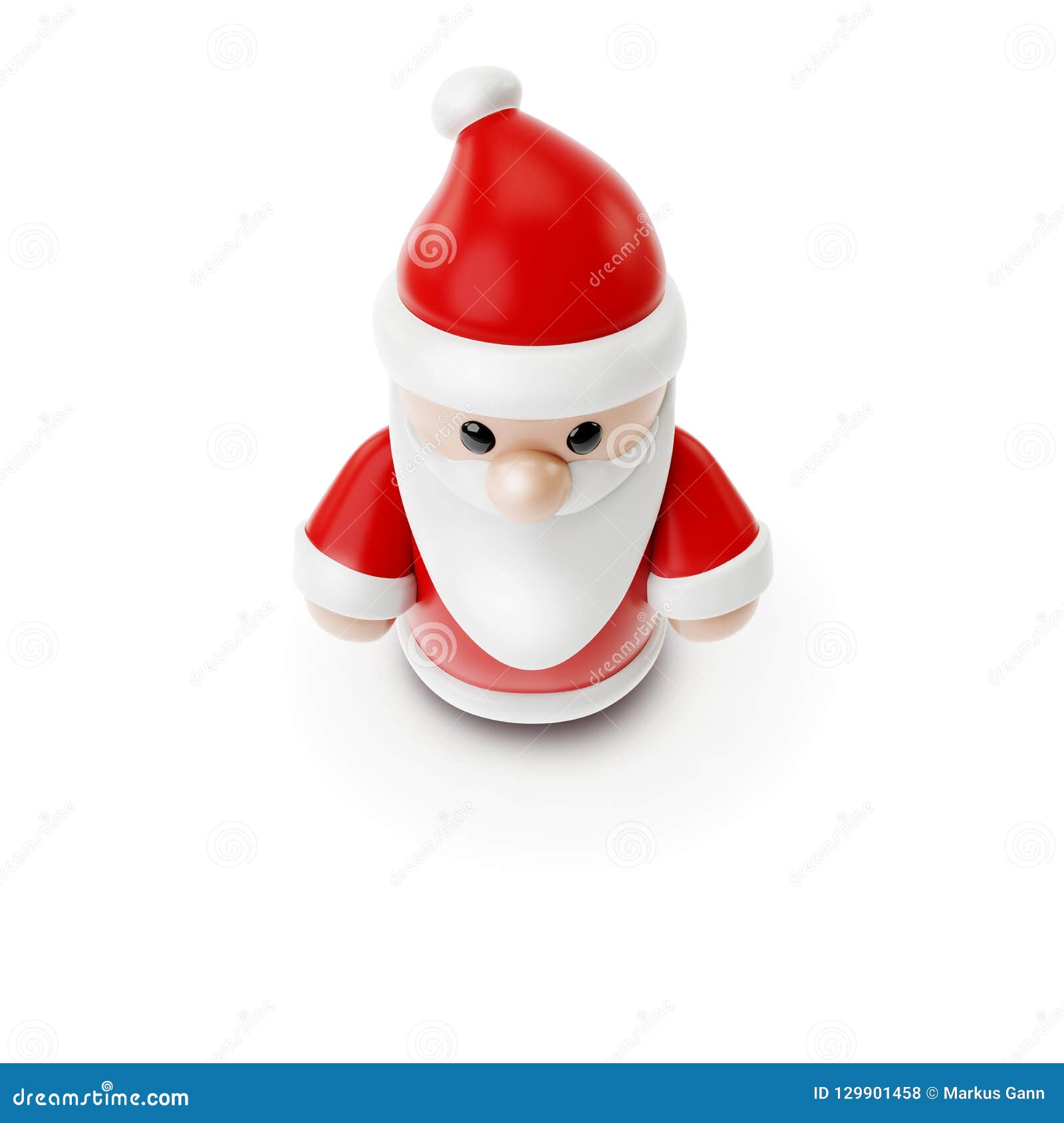 Small Santa Claus Figure from Above Stock Illustration - Illustration ...