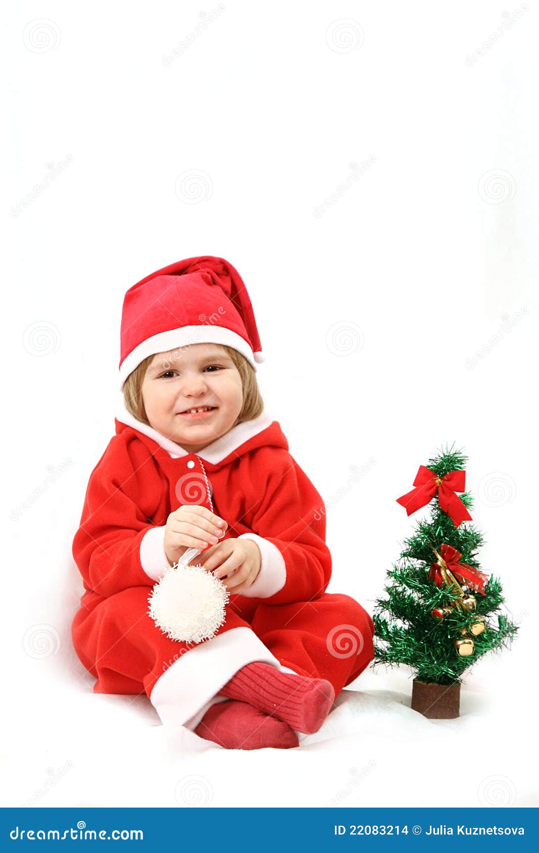 The Small Santa with a Fur-tree Stock Photo - Image of claus, santa ...