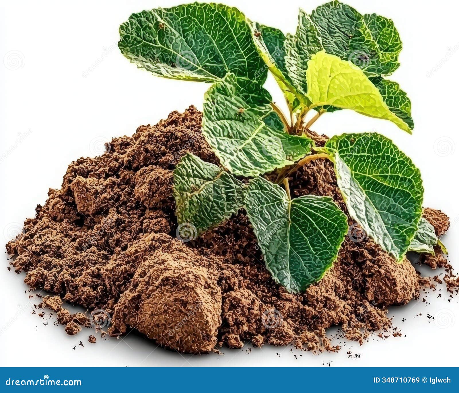 Small Sapling Emerging from Rich Soil, Symbolizing Environmental Growth ...