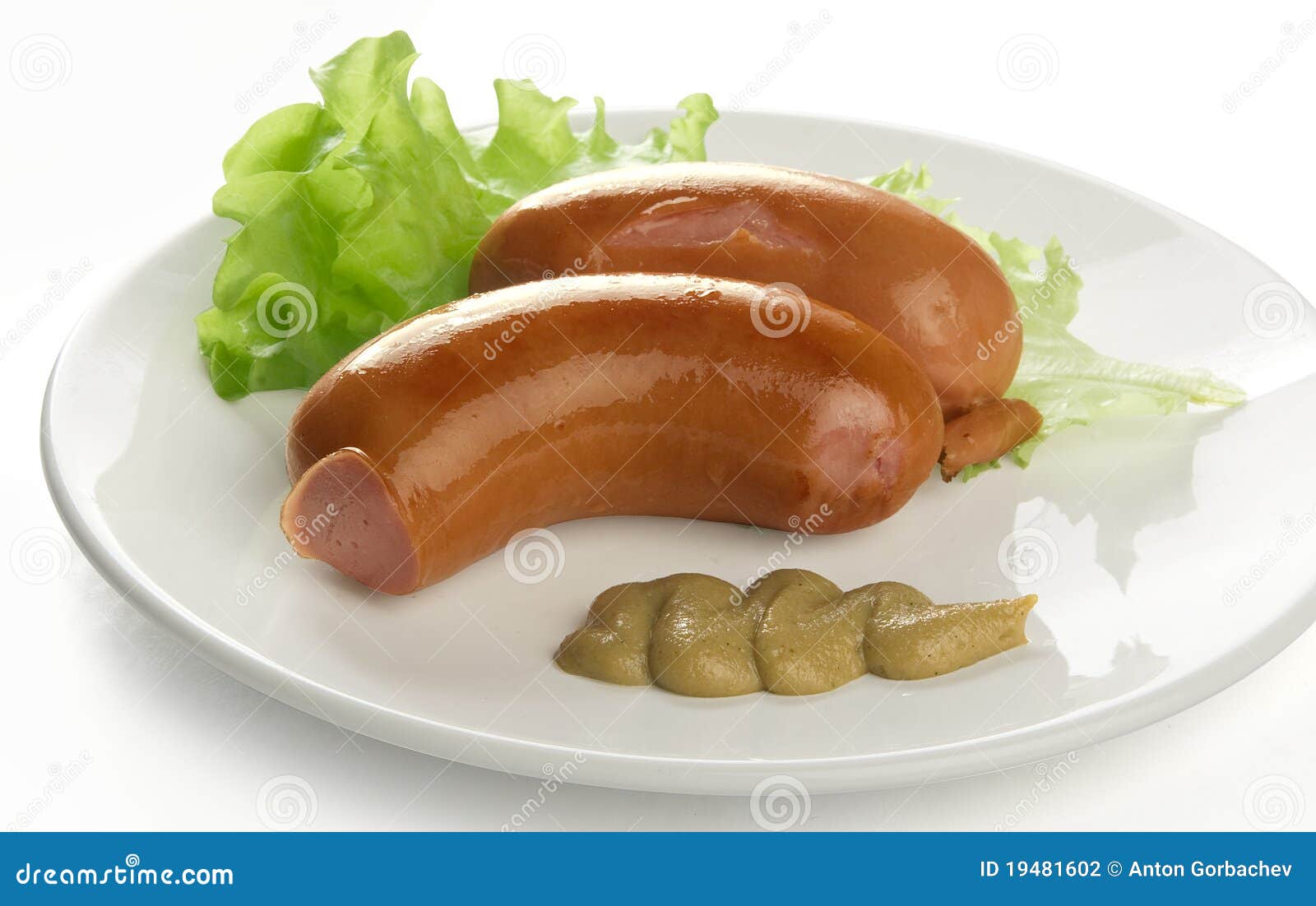 Small sausages stock photo. Image of roasted, mustard - 19481602