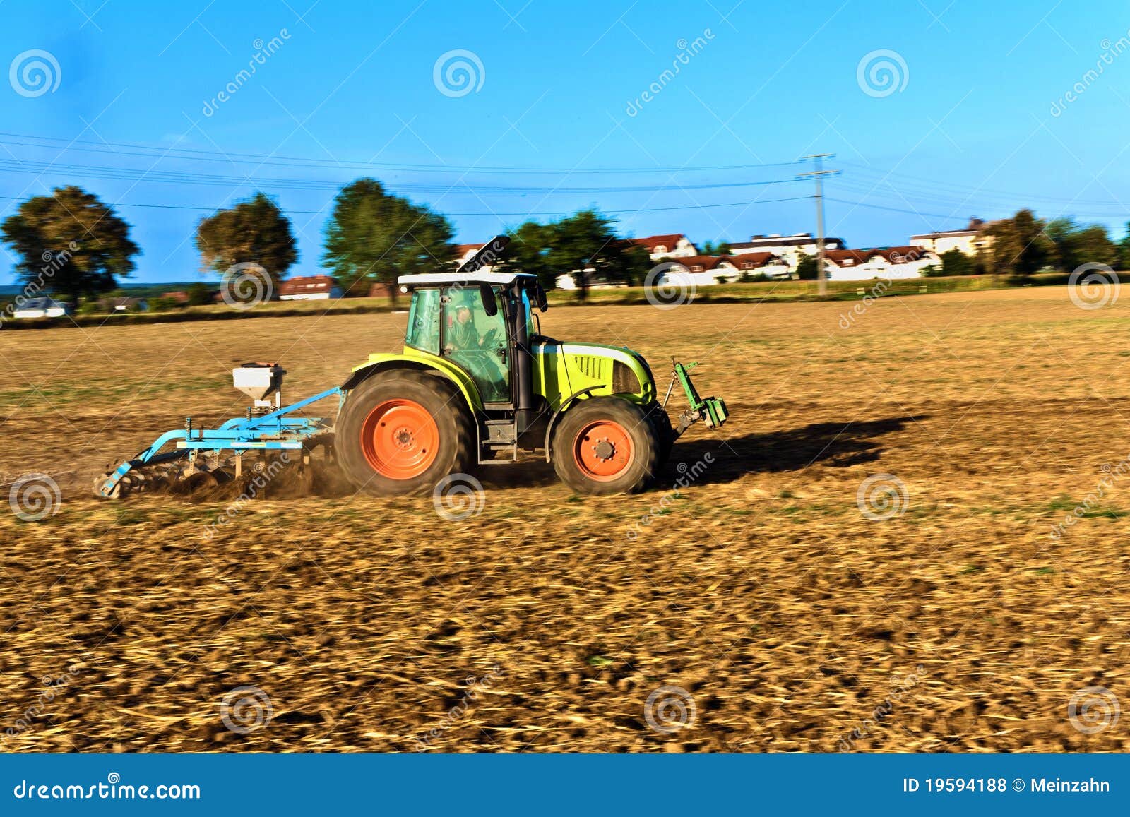 Small Scale Farming with Tractor Stock Photo - Image of countryside ...