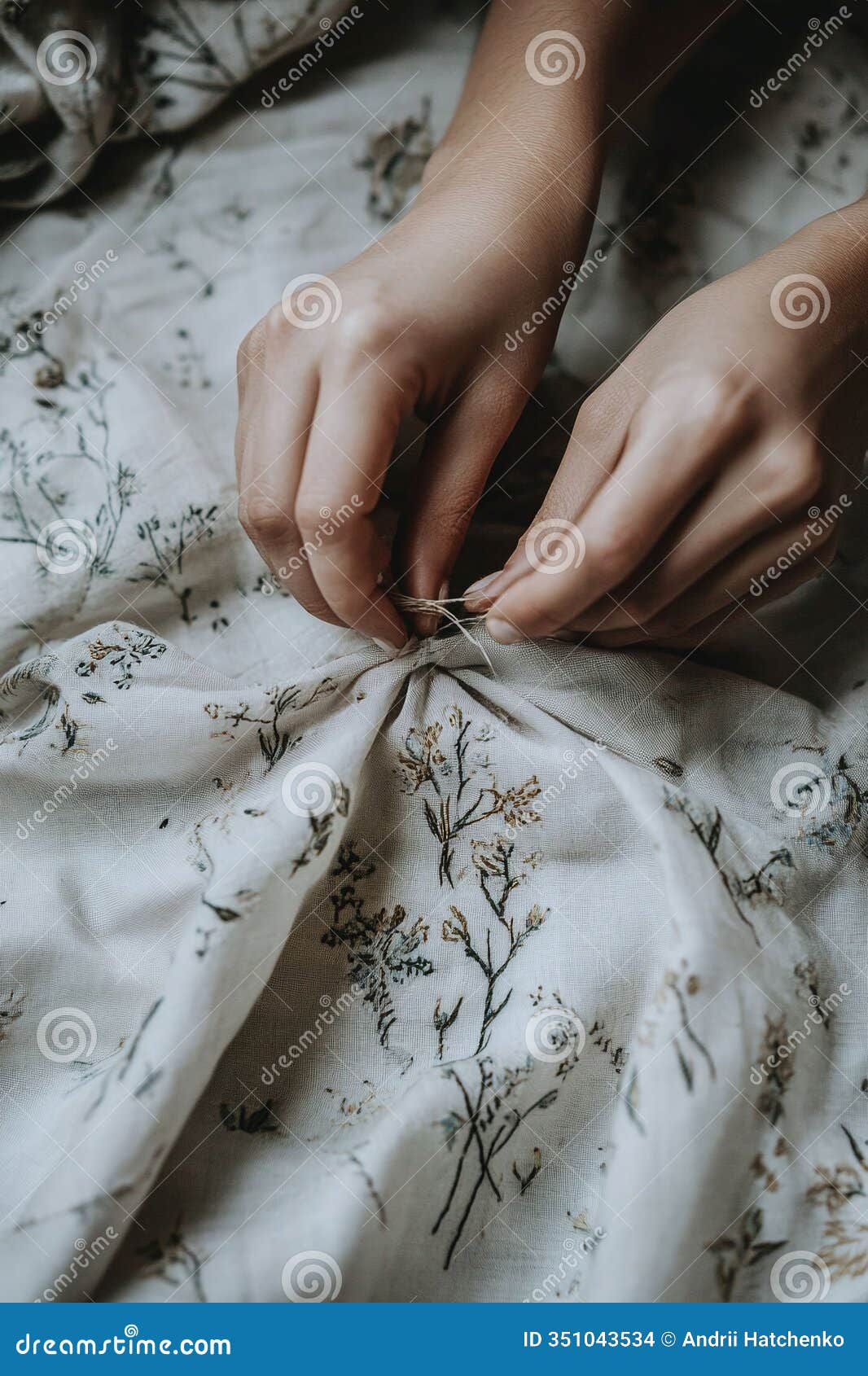 A Small-scale Tailor Stitching Patterns Onto Fabric with Intricate ...