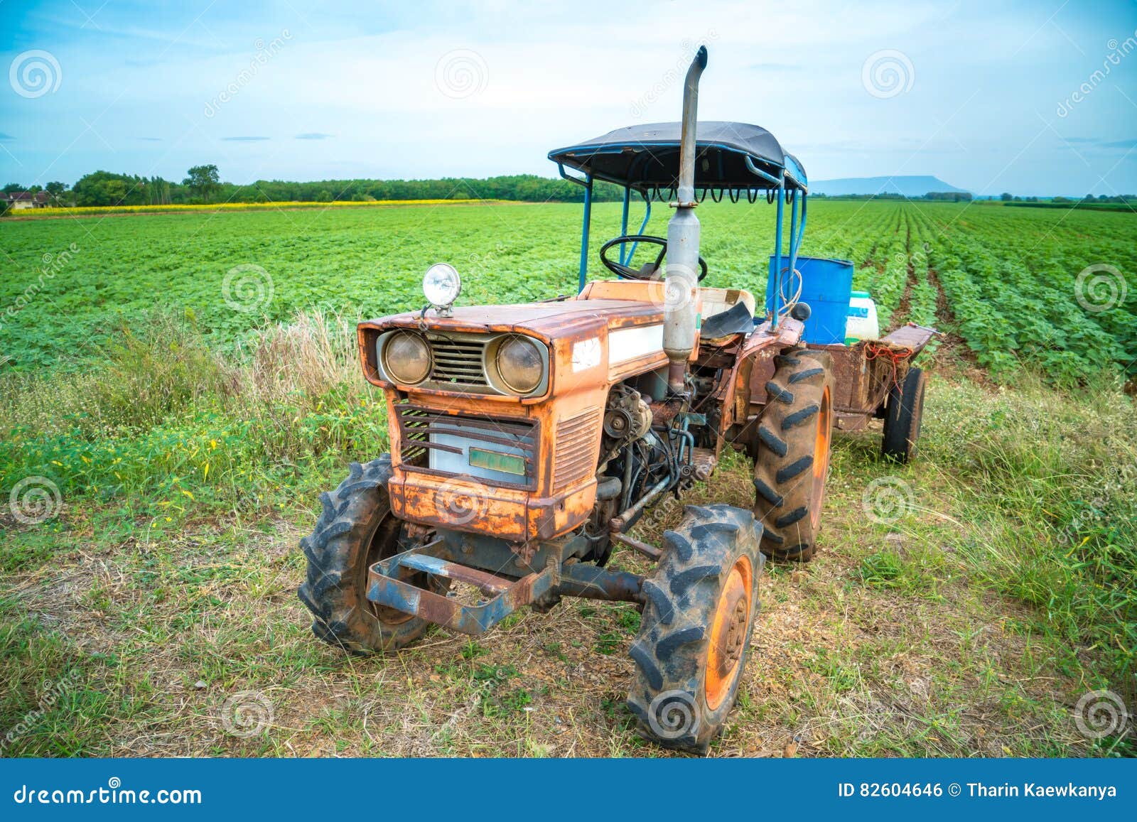 Small scale tractor stock photo. Image of agriculture - 82604646
