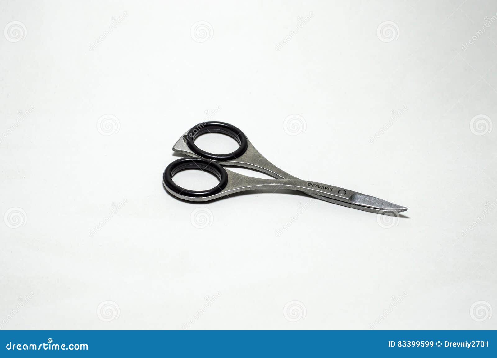 Small Scissors with Curved Corners for Manicure Stock Image - Image of ...