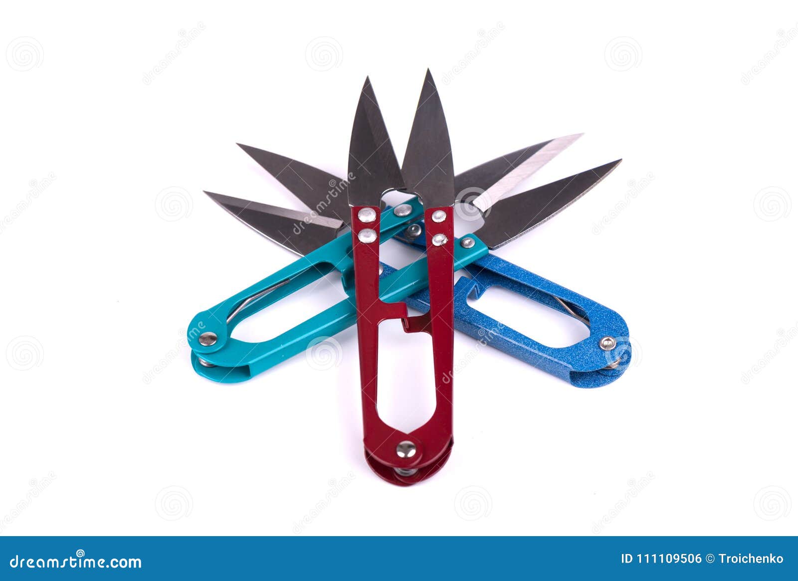 Small Scissors for Cutting the Thread Isolated on White Background ...