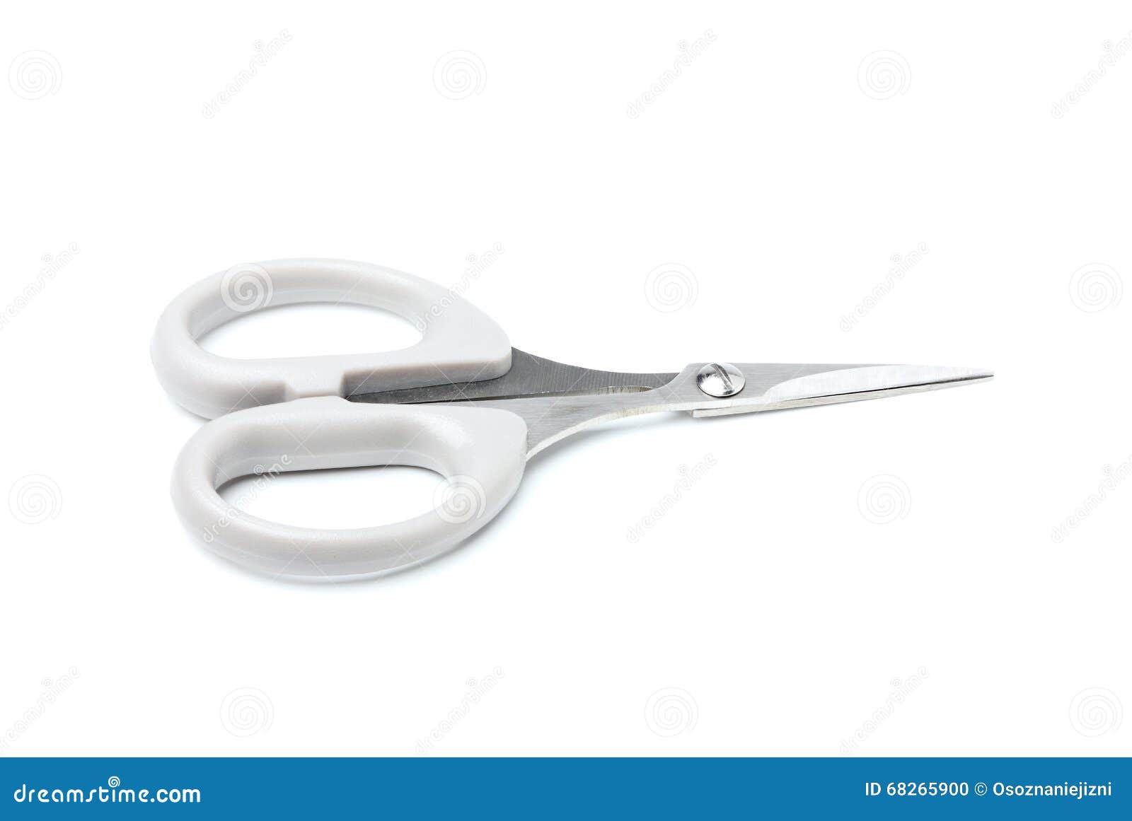 Small Scissors Grey Color Isolated. Stock Photo - Image of grey, single ...