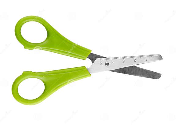 Small scissors with ruler stock image. Image of plastic - 22413065