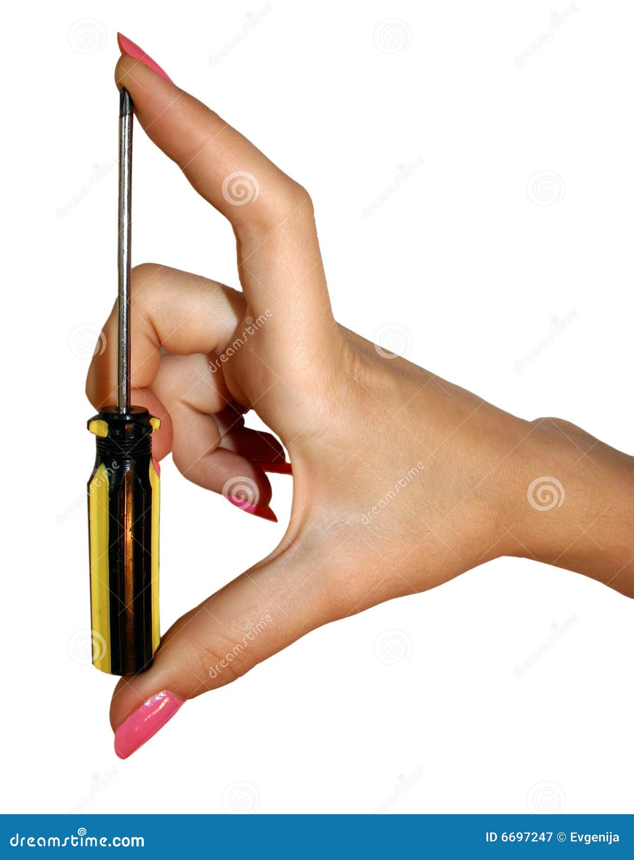 Small Screw-driver between Two Fingers. Stock Image - Image of ...