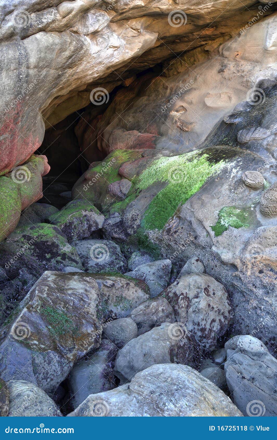 Small Sea Cave stock photo. Image of grotto, colorful - 16725118