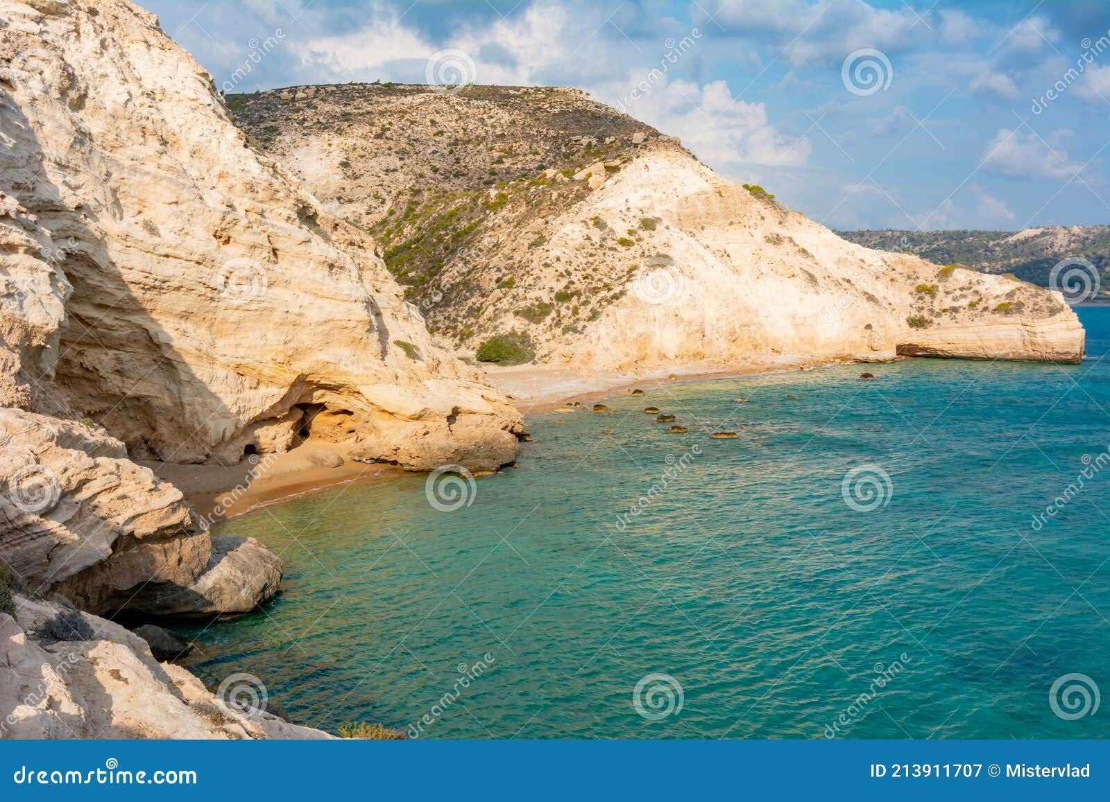 Small Secluded Beaches on Rhodes Island, Greece Stock Image - Image of ...