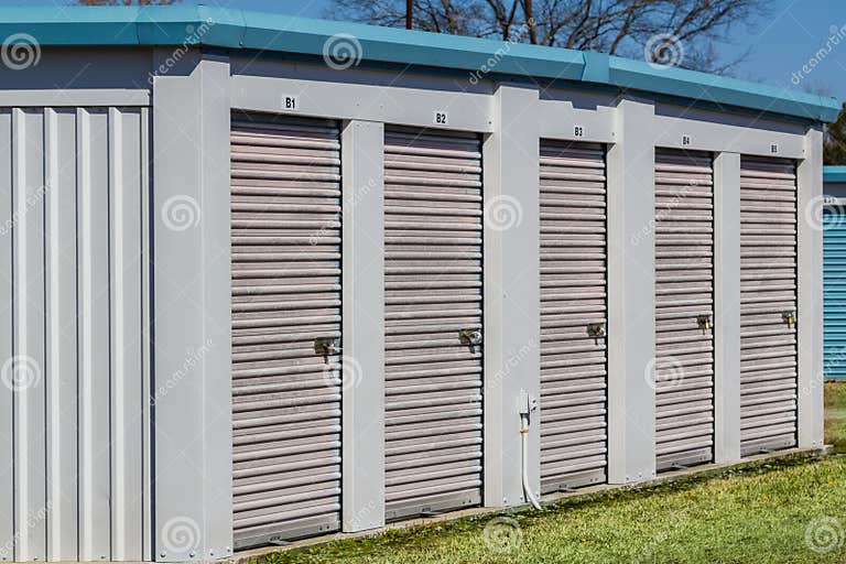Small Self Storage Building Units Stock Image - Image of economy, mini ...