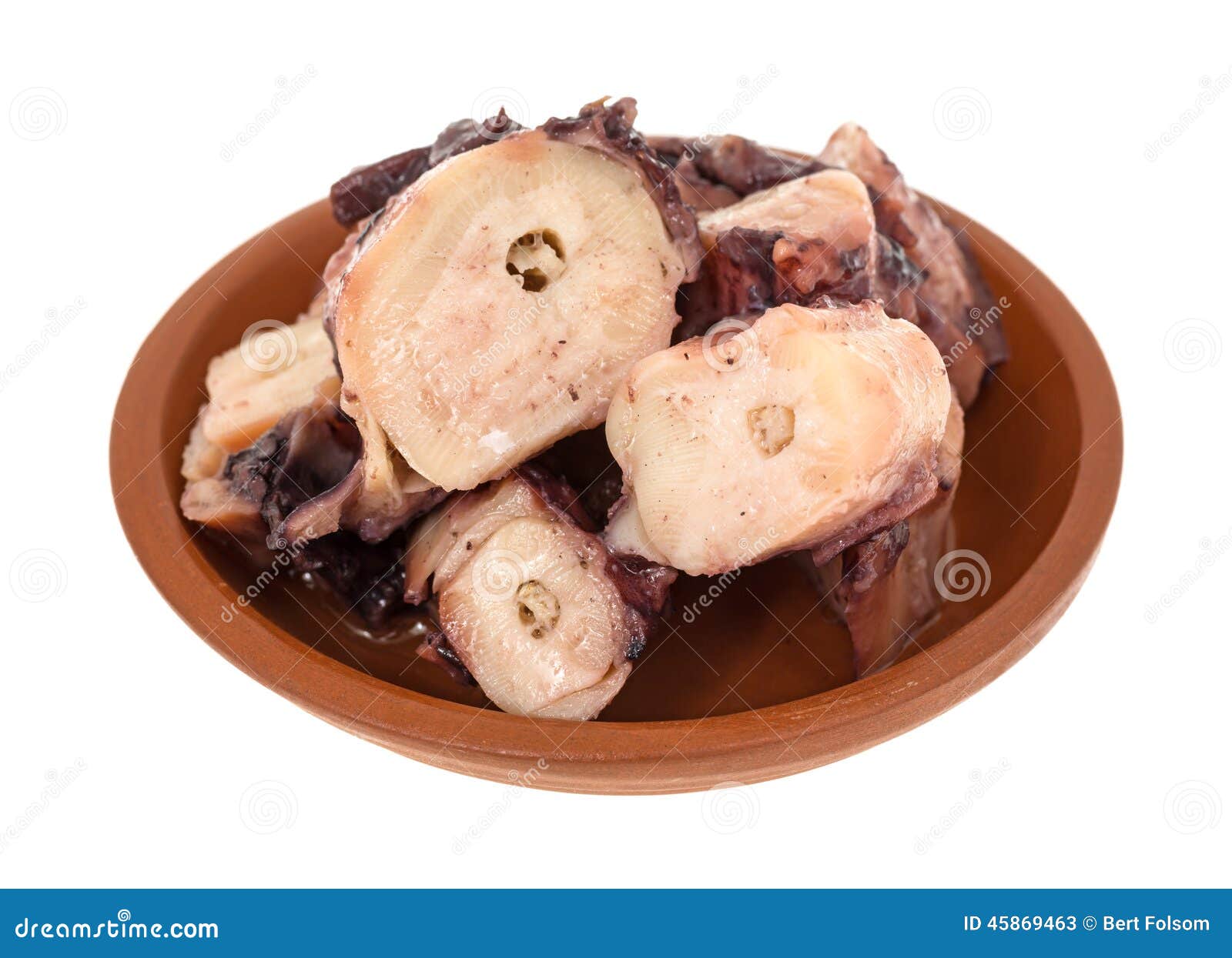 Small Serving Cooked Octopus Garlic Sauce Stock Photos - Free & Royalty ...