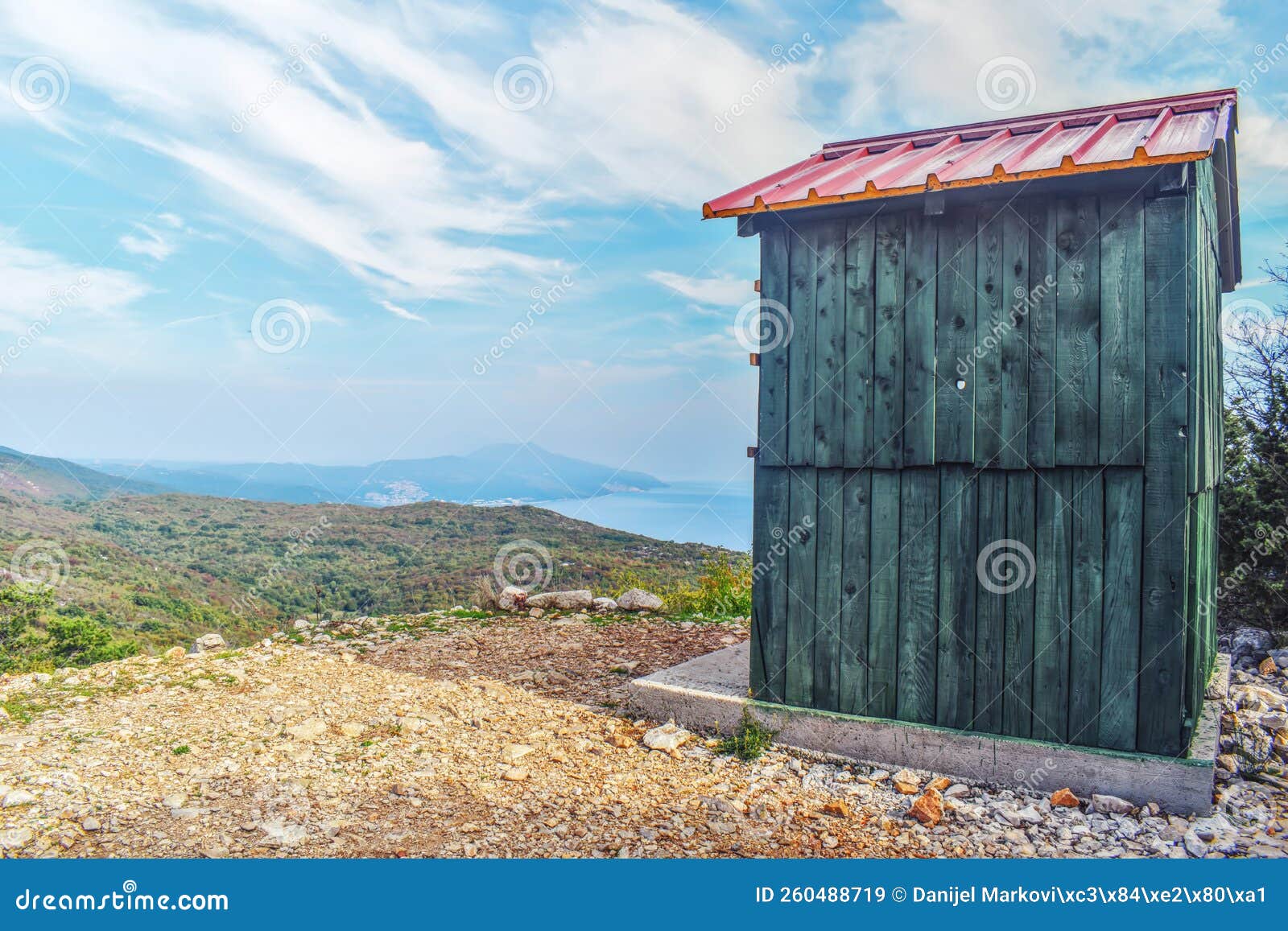 A Small Shack on Top of a Hill in Which Firewatch Rests. Stock Image ...