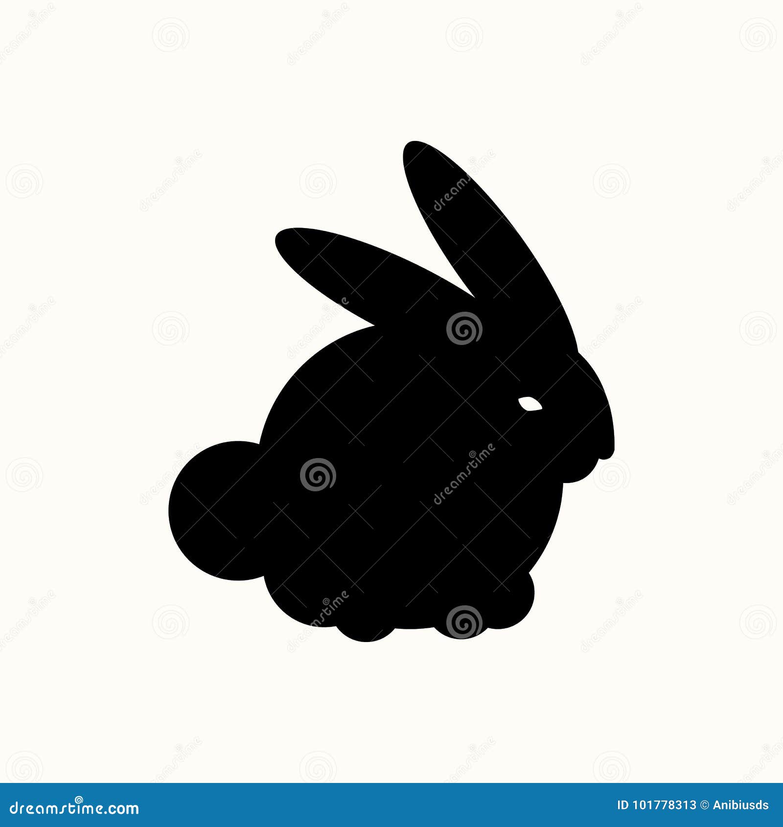 Shadow of a hare stock vector. Illustration of company - 101778313