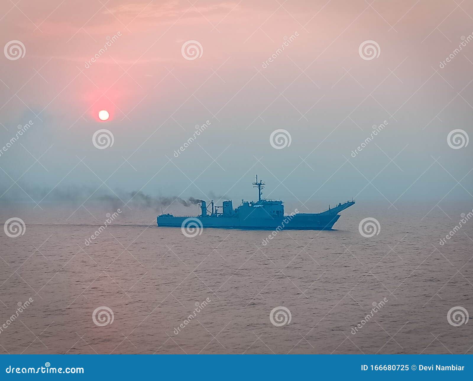 Ship at sunset stock image. Image of ocean, small, orange - 166680725