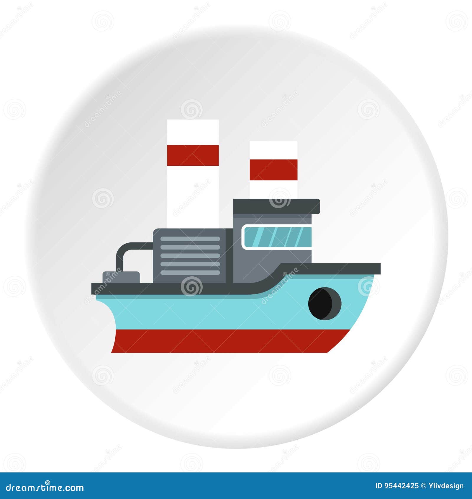 Small ship icon circle stock vector. Illustration of regatta - 95442425