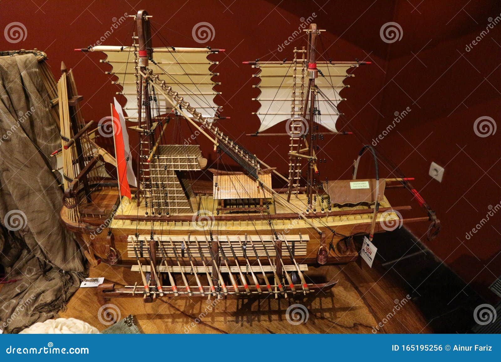 Small Ship Model Made of Wood Stock Photo - Image of nautical, play ...