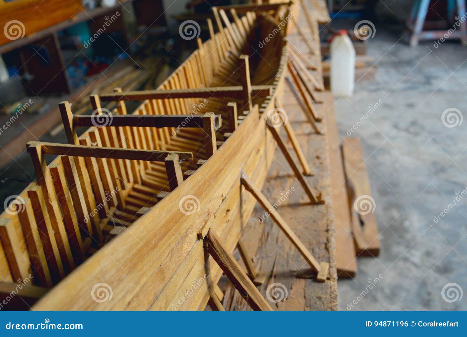 Small Ship Model at Workshop in Work Editorial Photo - Image of naval ...