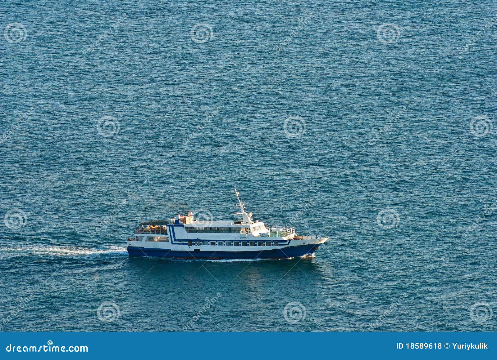 Small ship in a sea stock photo. Image of boundless, vacation - 18589618