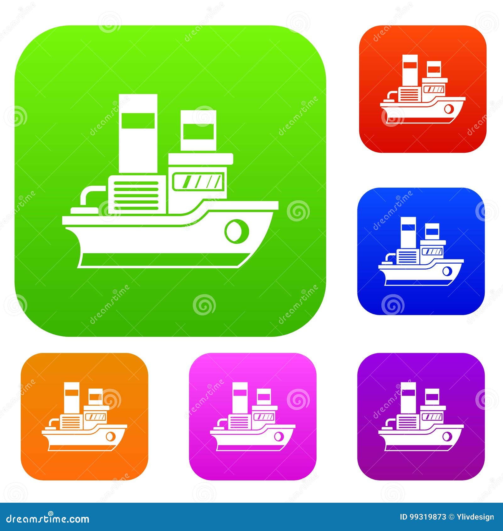 Small ship set collection stock vector. Illustration of ocean - 99319873
