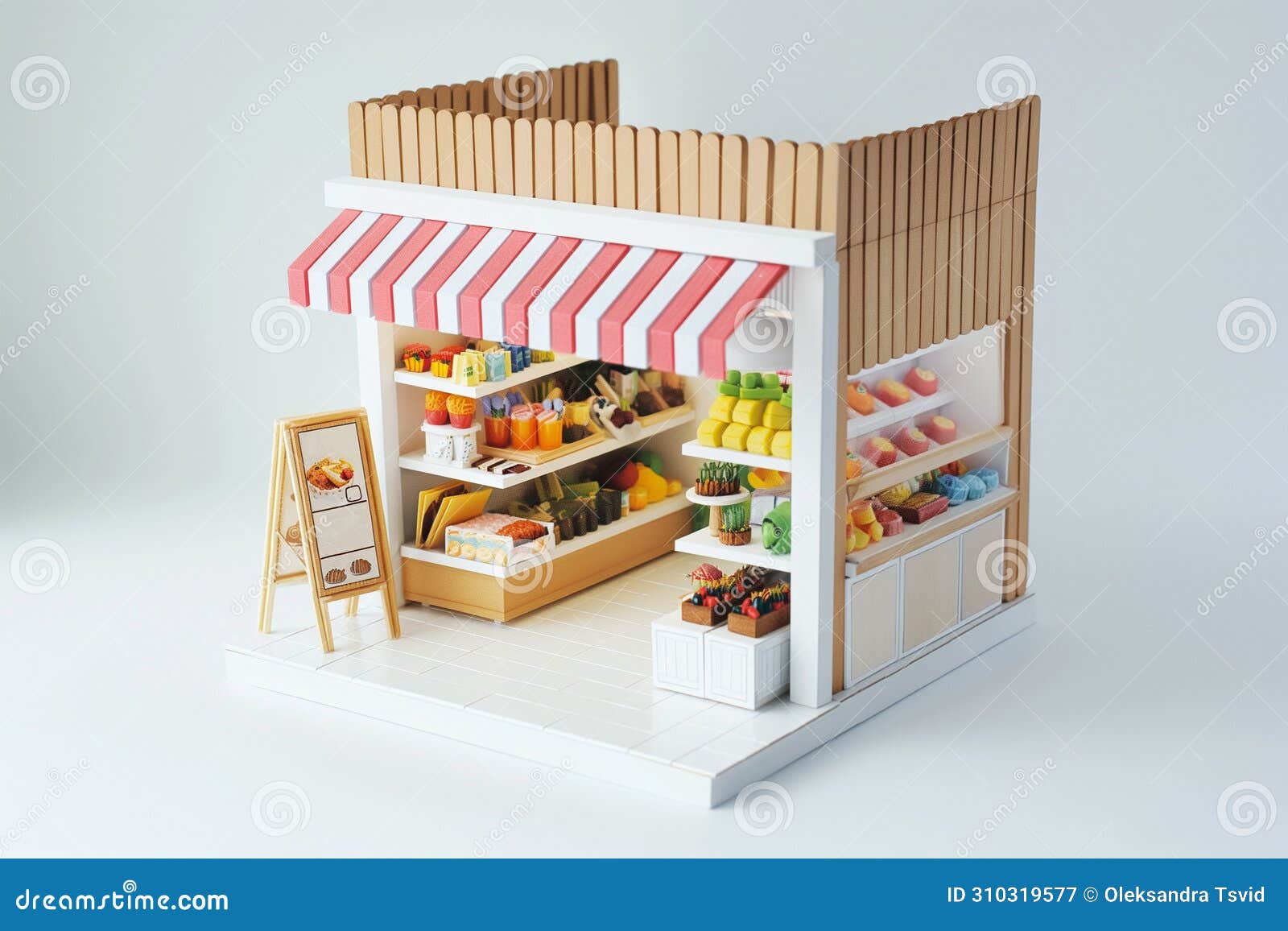 Small Shop 3d Model, Three-dimensional Elements Stock Image - Image of ...
