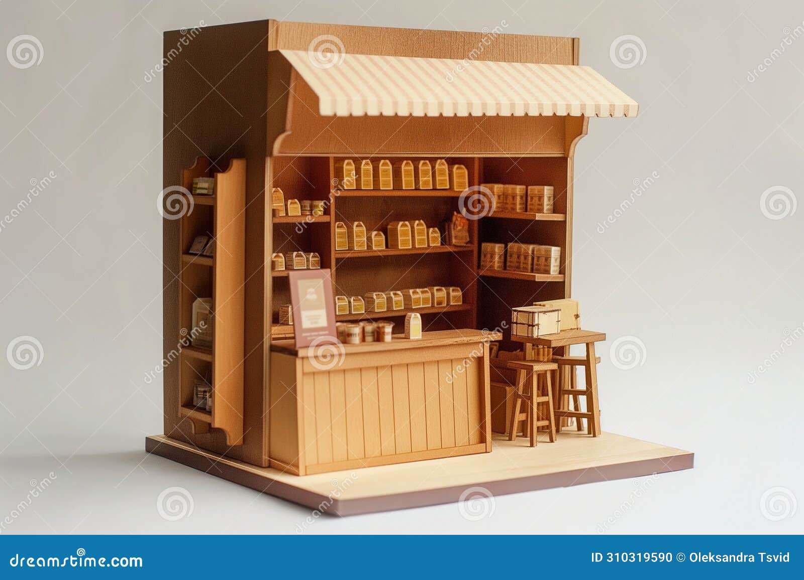 Small Shop 3d Model, Three-dimensional Elements Stock Photo - Image of ...