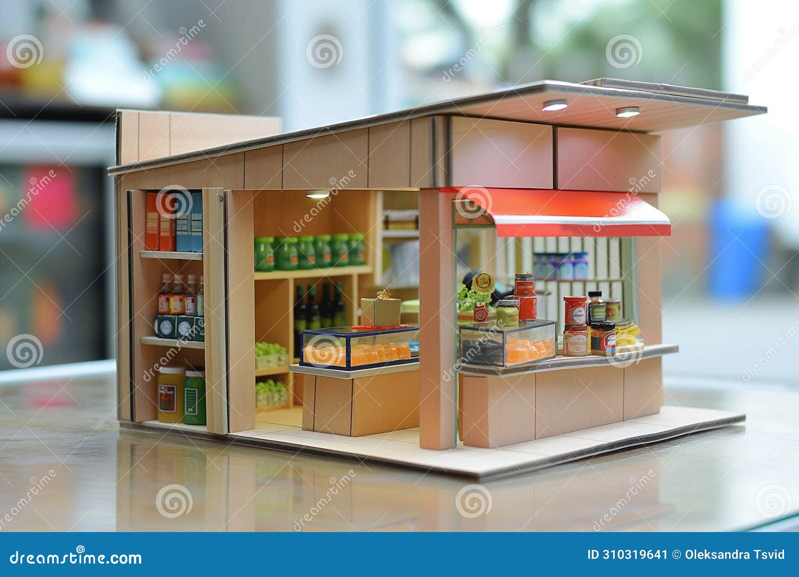 Small Shop 3d Model, Three-dimensional Elements Stock Image - Image of ...