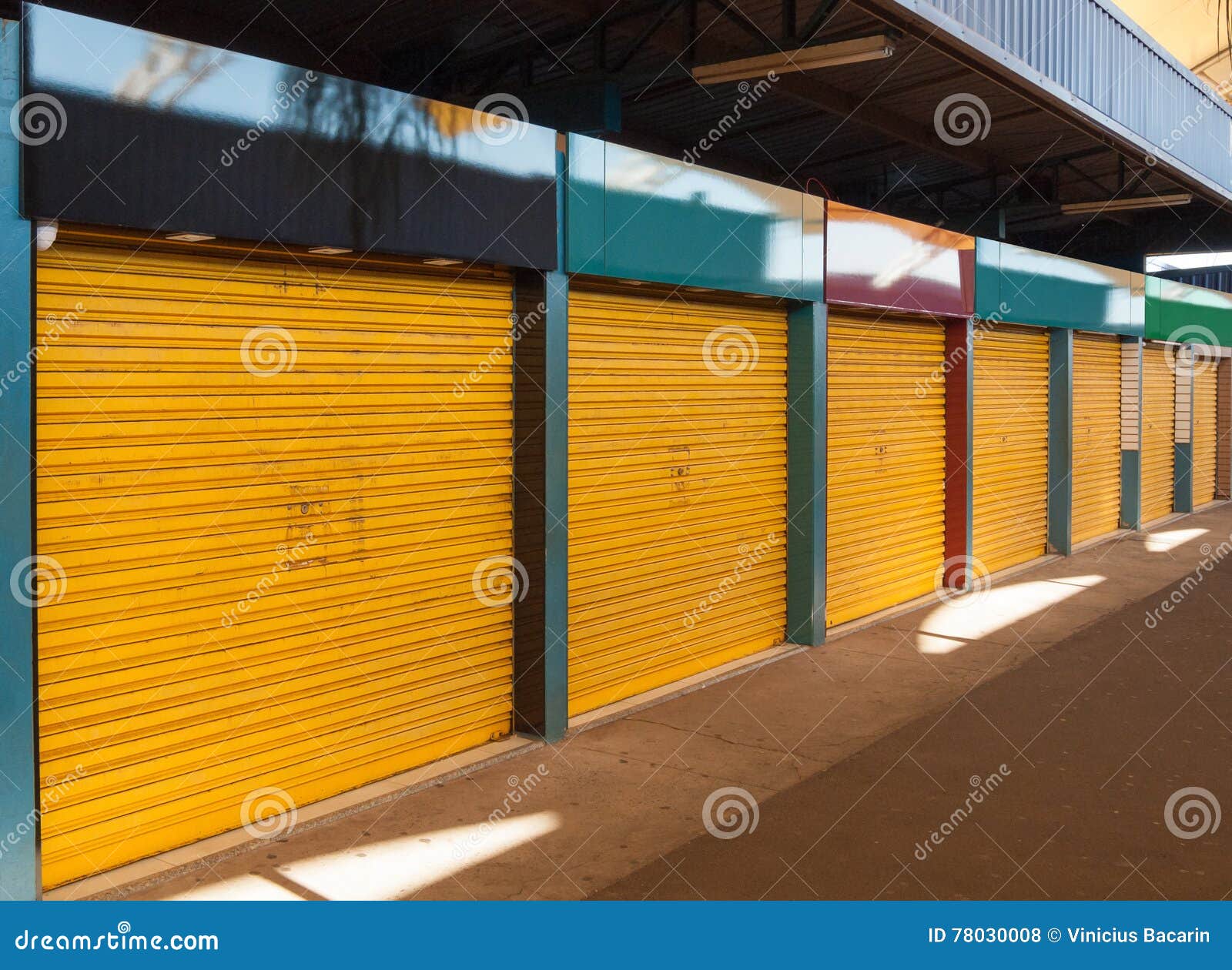 Small Shops with Empty Plates Stock Photo - Image of shops, doors: 78030008