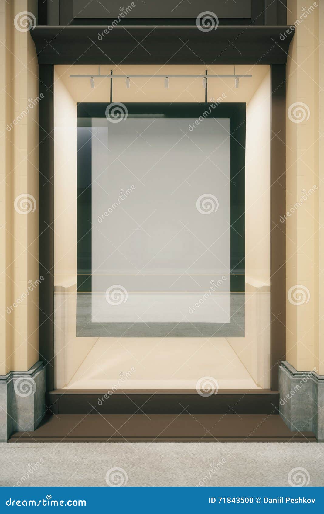 Small showcase with frame stock illustration. Illustration of facade ...