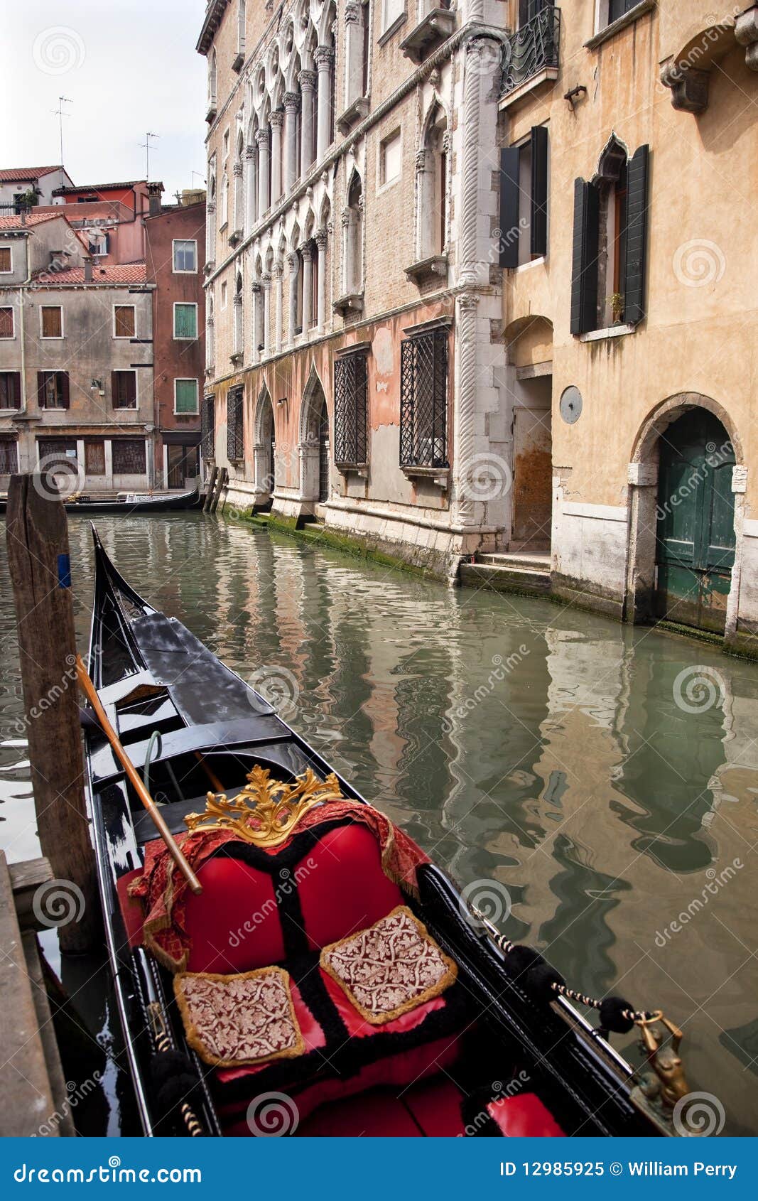 Small Side Canal Bridge Gondola Venice Italy Stock Image - Image of ...