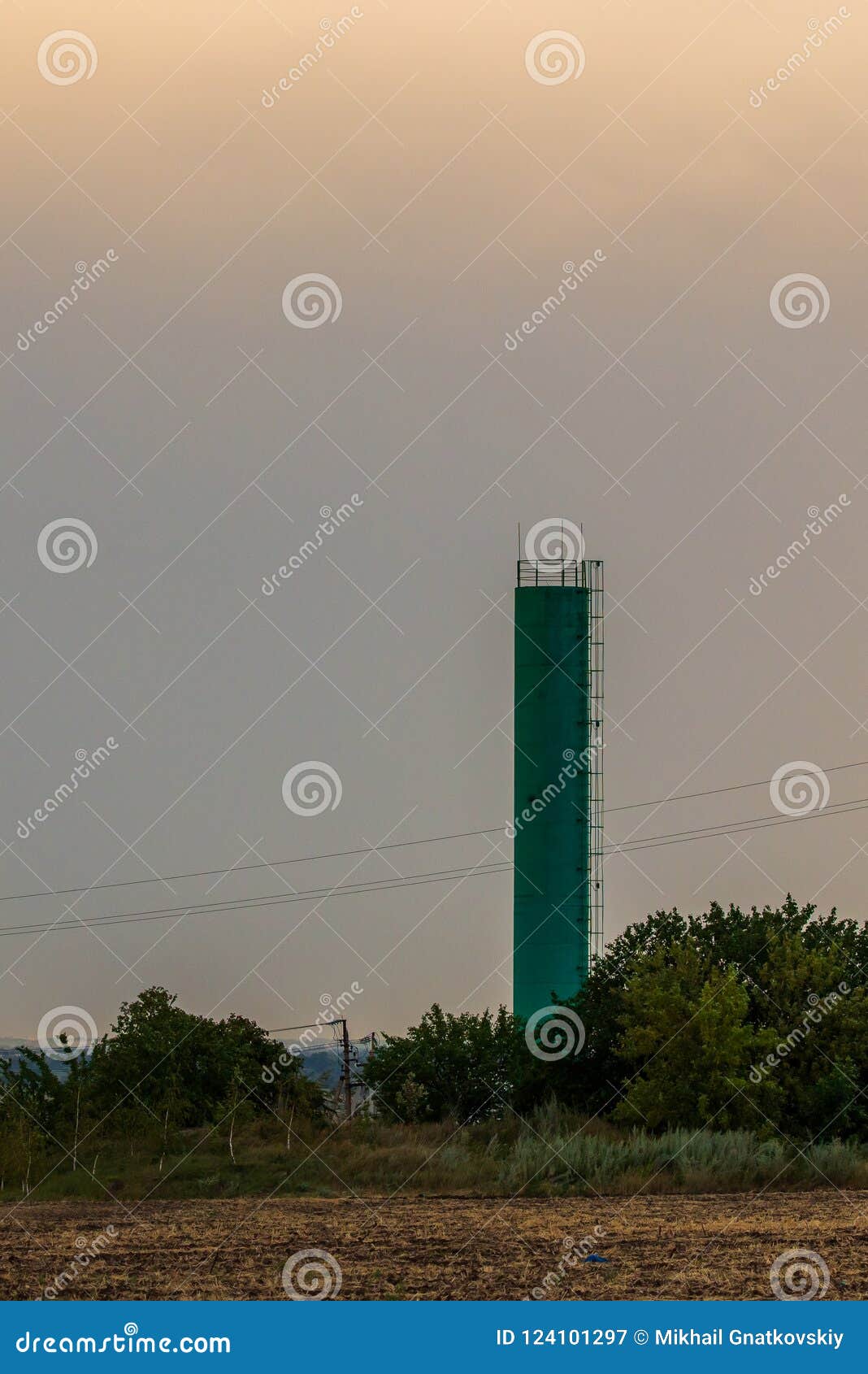 Small silo tower in rural stock image. Image of granary - 124101297