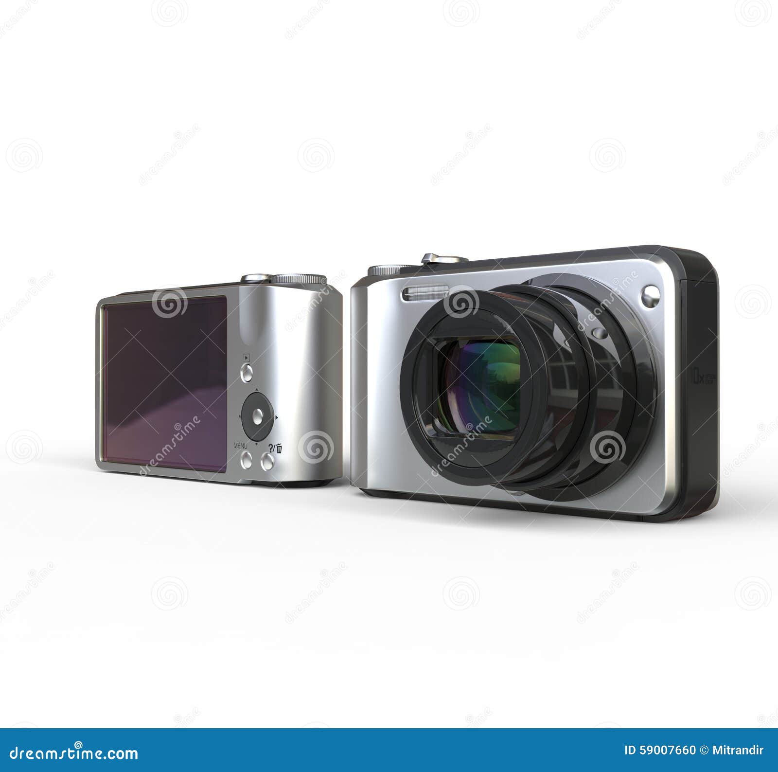 Small Silver Cameras - Angle Shot Stock Photo - Image of optical, media ...