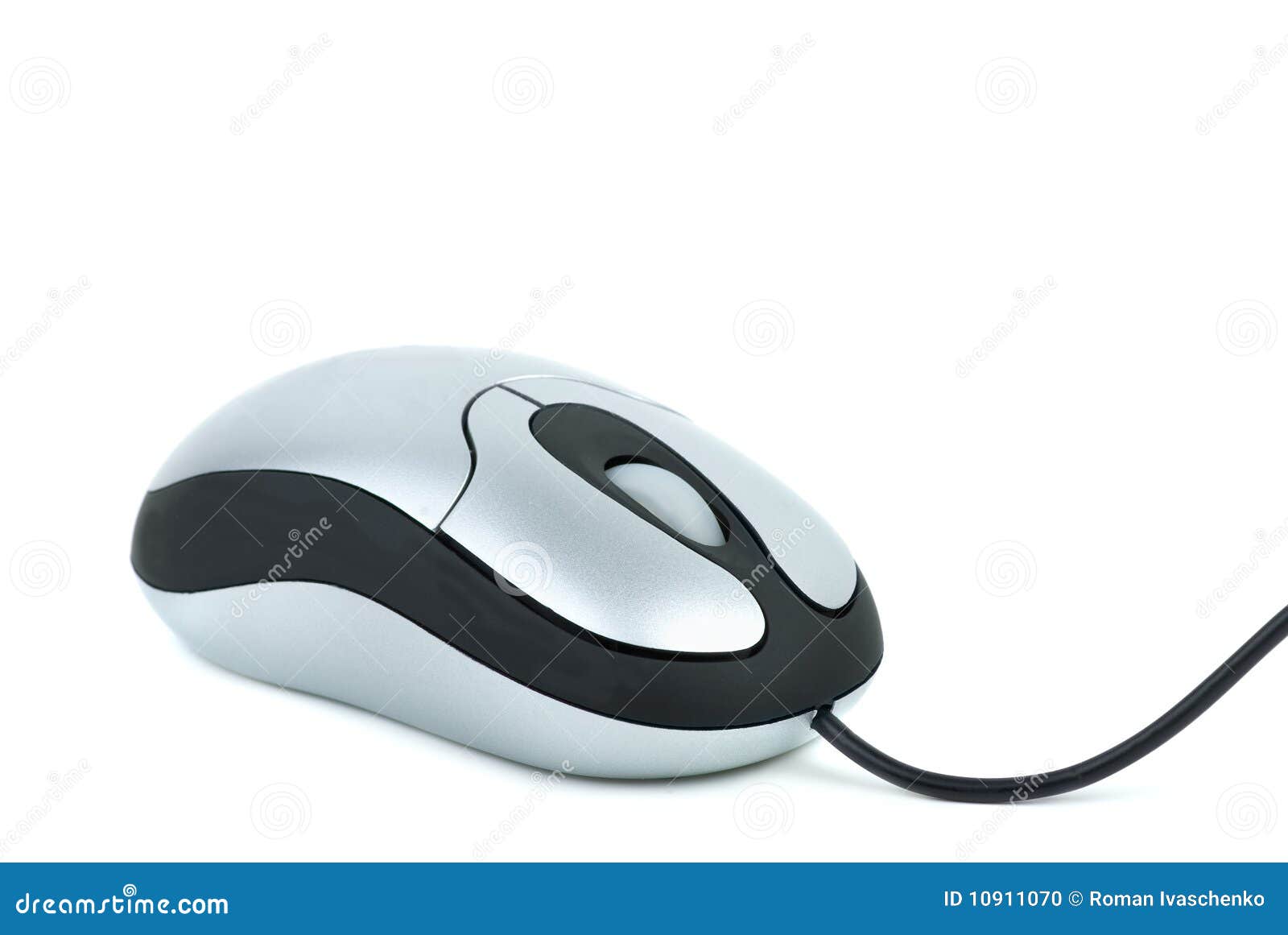 Small Silver Computer Mouse Stock Photo - Image of wire, equipment ...