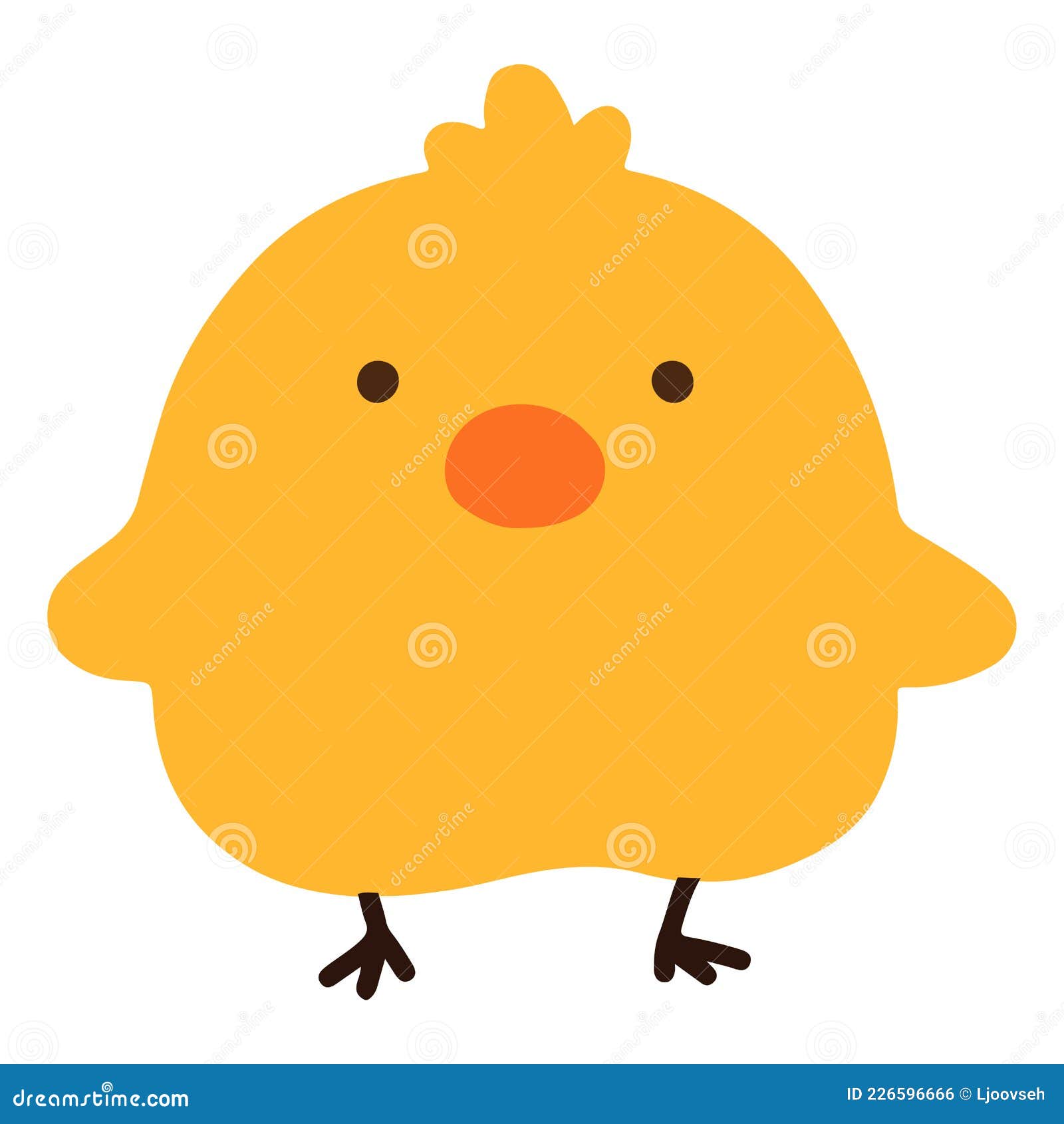 Small Simple and Cute Baby Chick Stock Vector - Illustration of ...