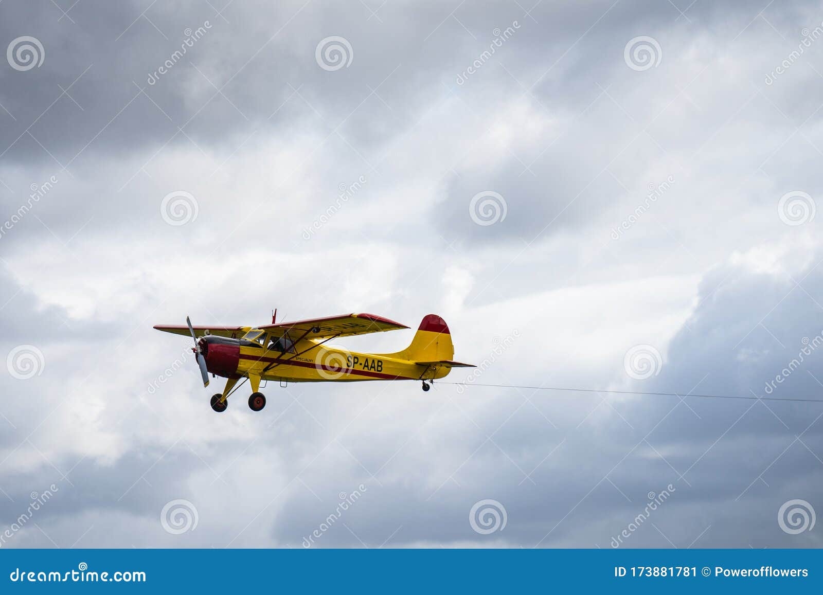 Small Single Engine Airplane Flying in the English Cloudy Sky Editorial ...