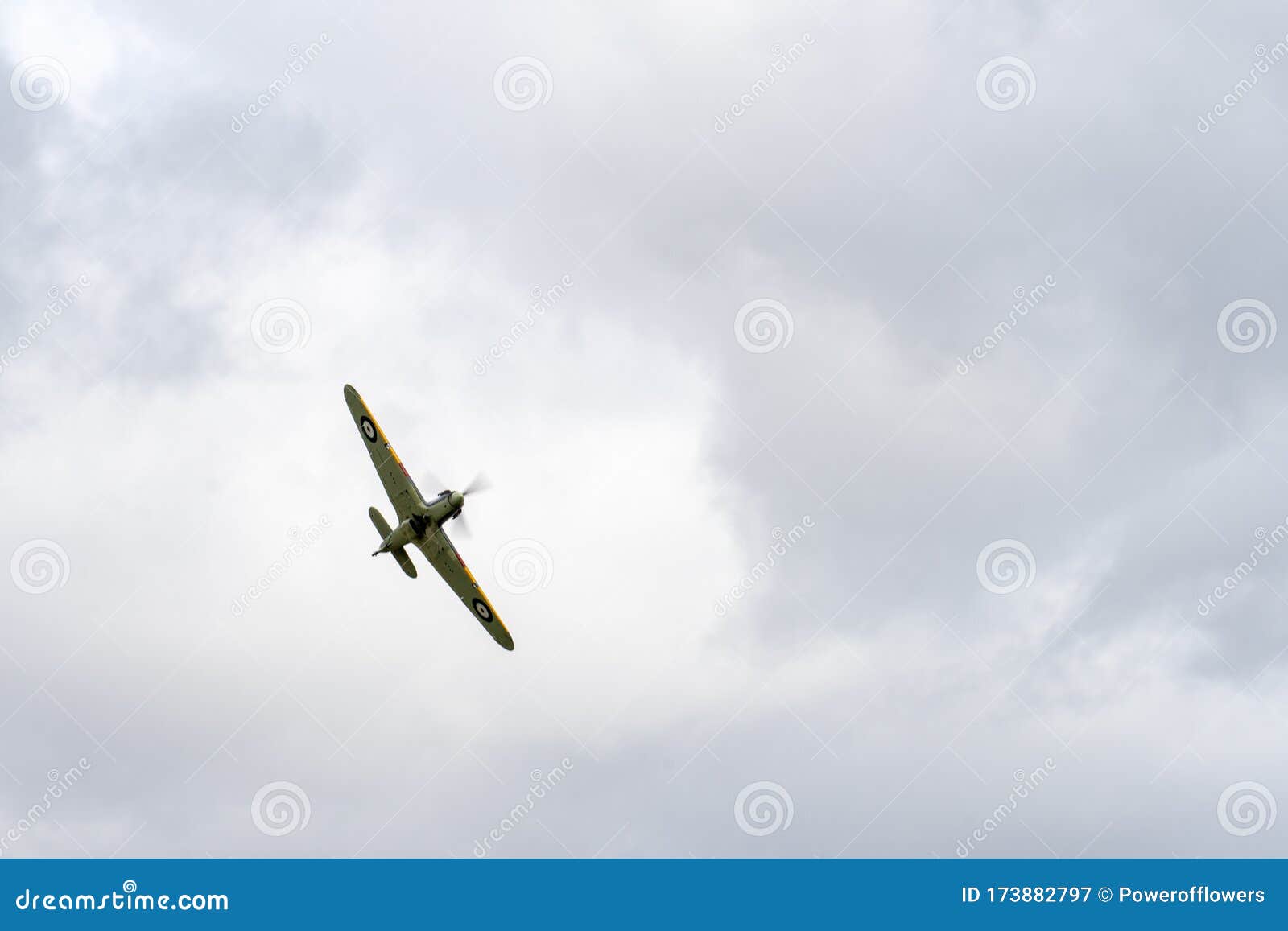 Small Single Engine Airplane Flying in the English Cloudy Sky Editorial ...