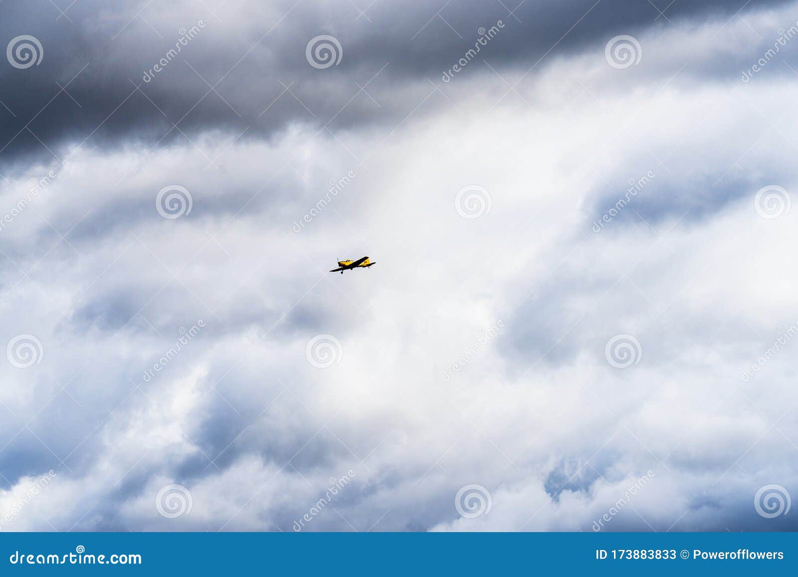 Small Single Engine Airplane Flying in the English Cloudy Sky Editorial ...