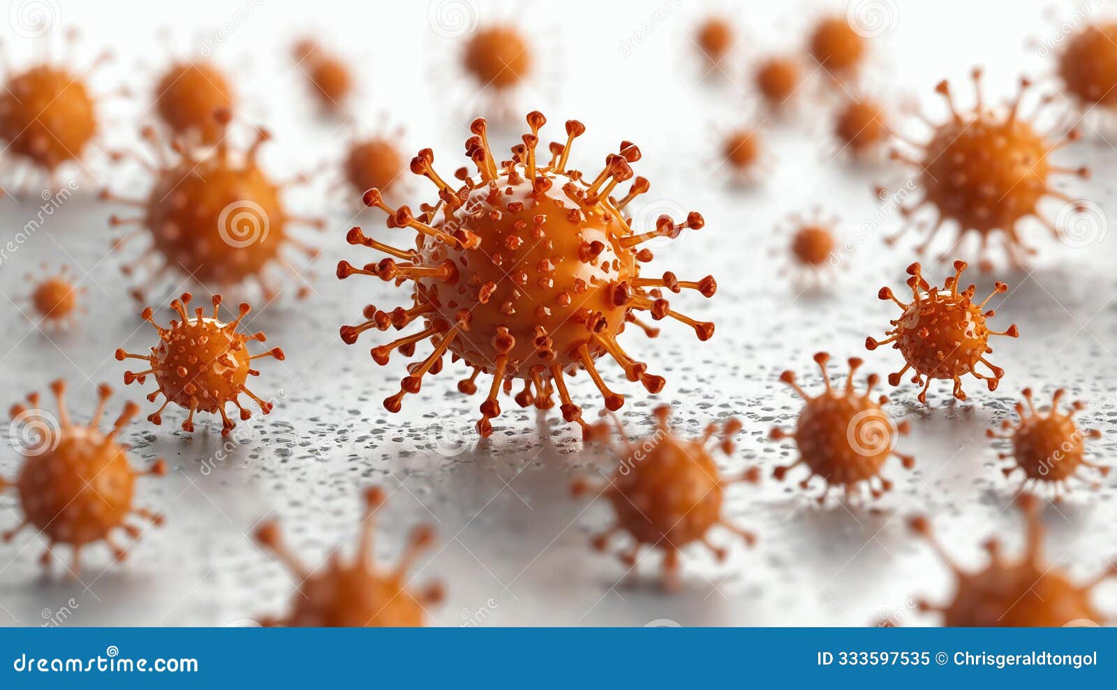 Small Single Orange Virus Concept Image in White Backg Ai Generated ...
