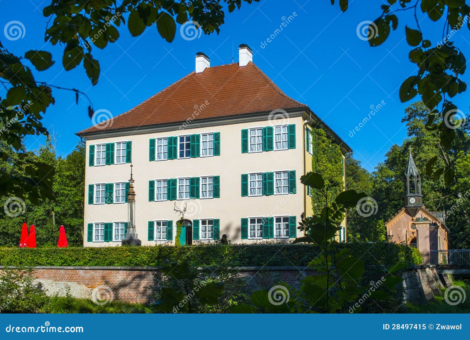 Small Sisi Castle with Blue Sky Stock Image - Image of austria ...