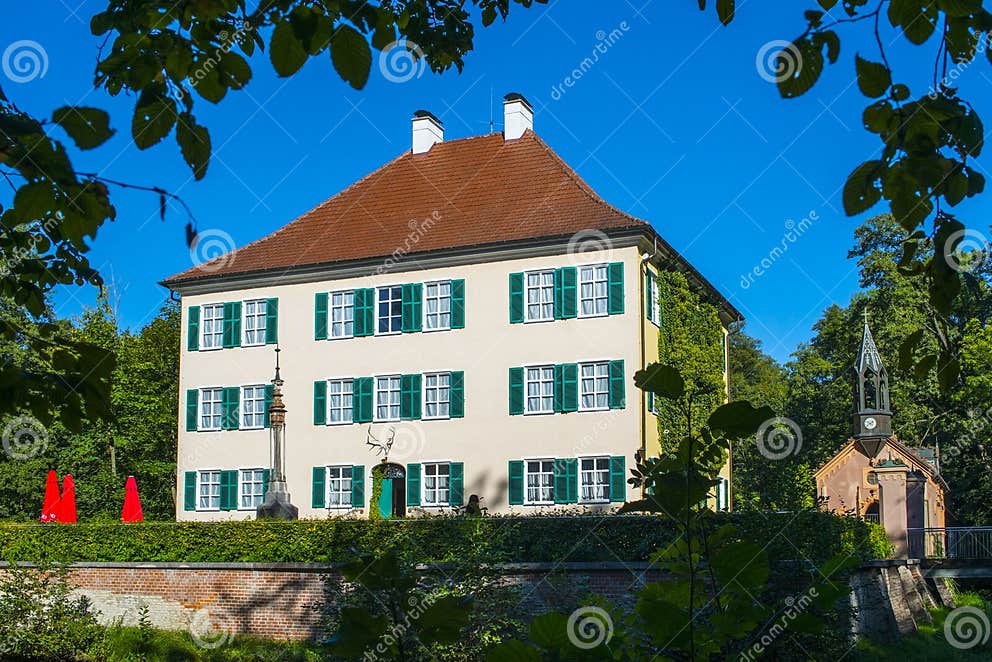 Small Sisi Castle with Blue Sky Stock Image - Image of austria ...