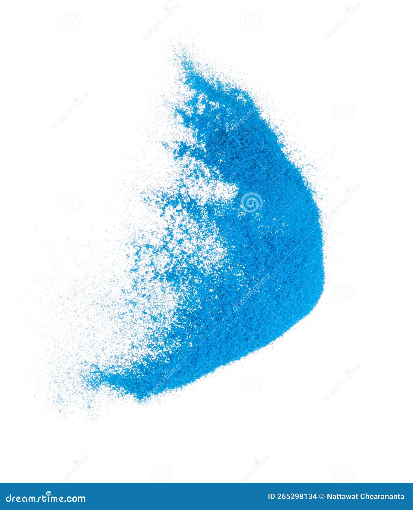 Small Size Blue Sand Flying Explosion, Ocean Sands Grain Wave Explode ...