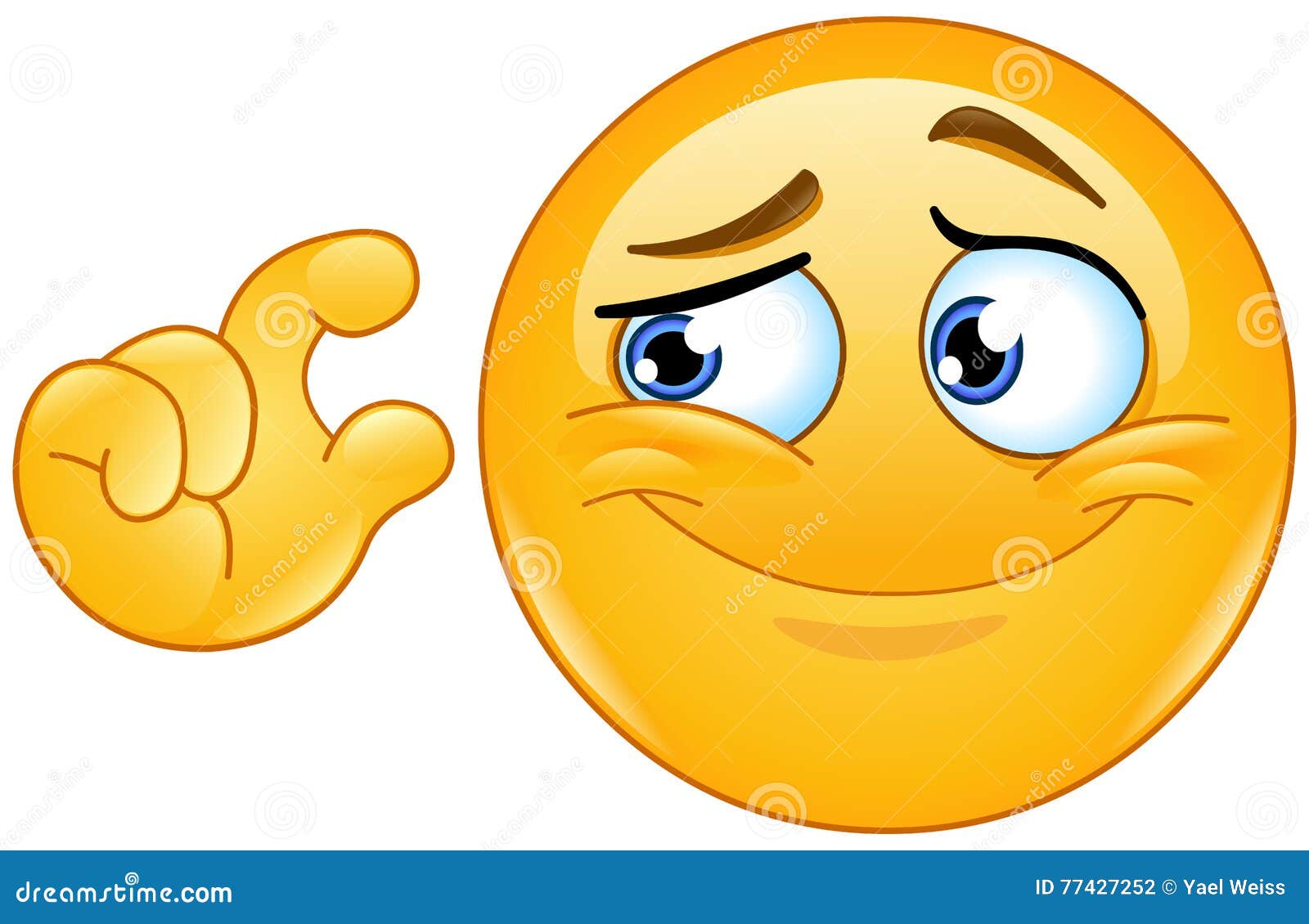 Small size emoticon stock vector. Illustration of hand - 77427252