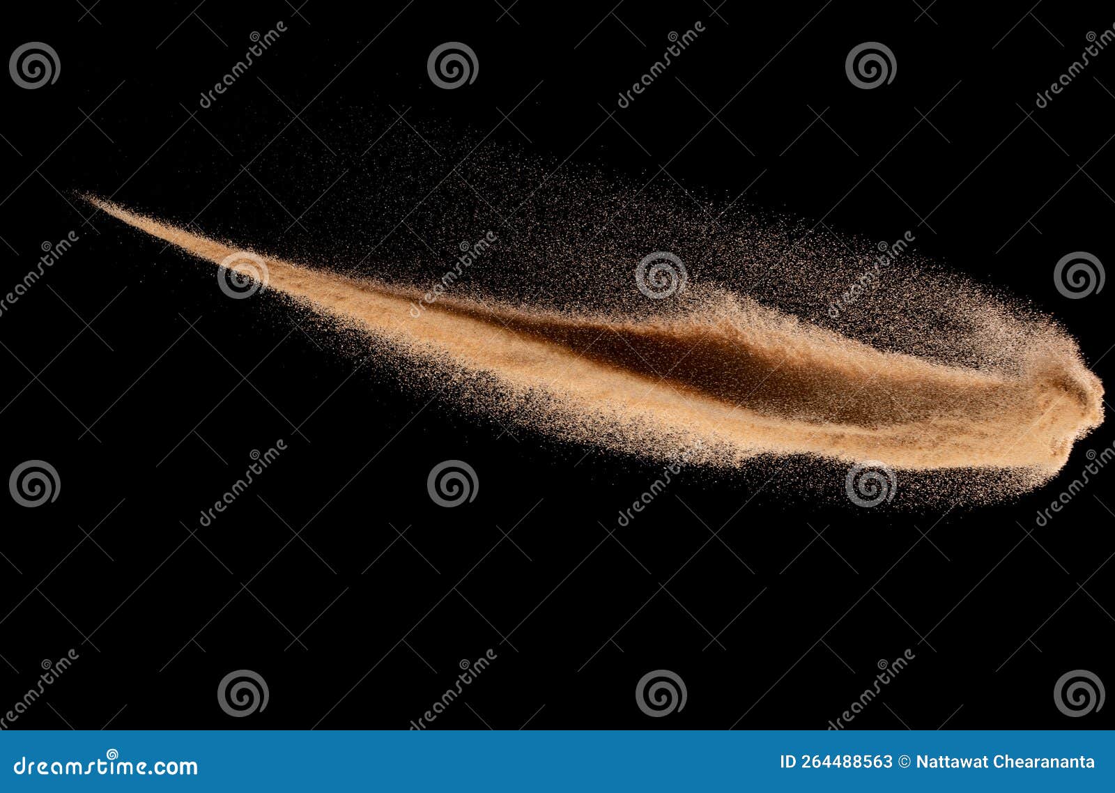 Small Size Fine Sand Flying Explosion, Golden Grain Wave Explode ...