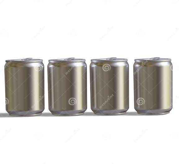 Small Size or Mini Size Soda Can with a Metalic Texture Realistic ...