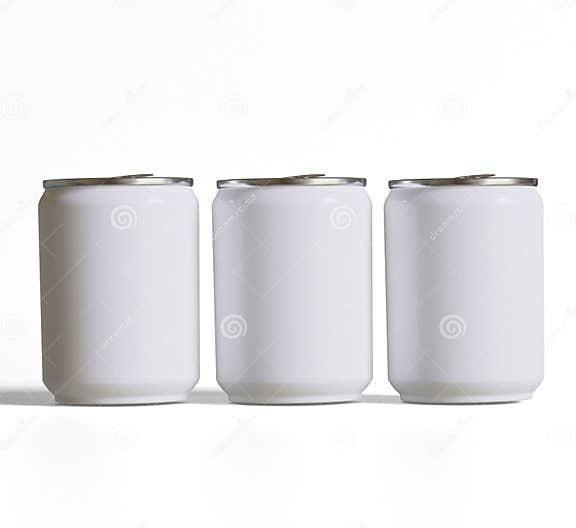 Small Size or Mini Size Soda Can with a White Color and Texture ...