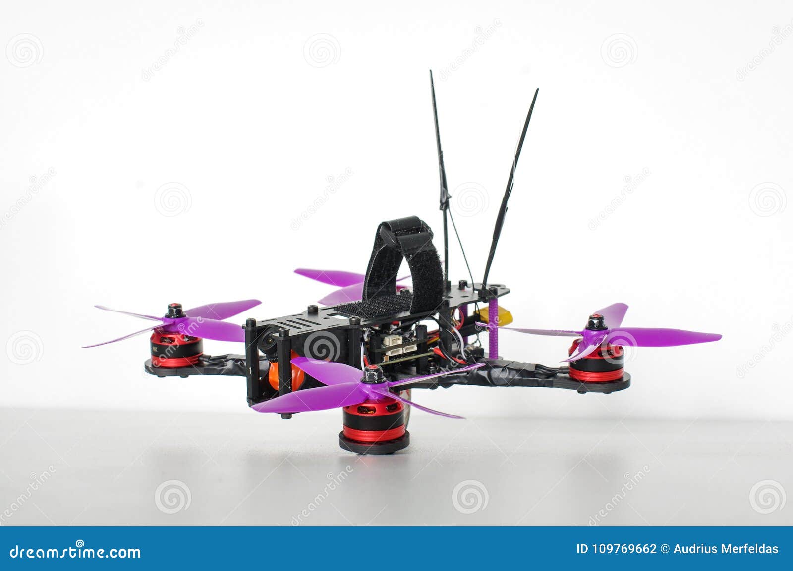 Racing Quadcopter Isolated On The White Background Stock Photography ...
