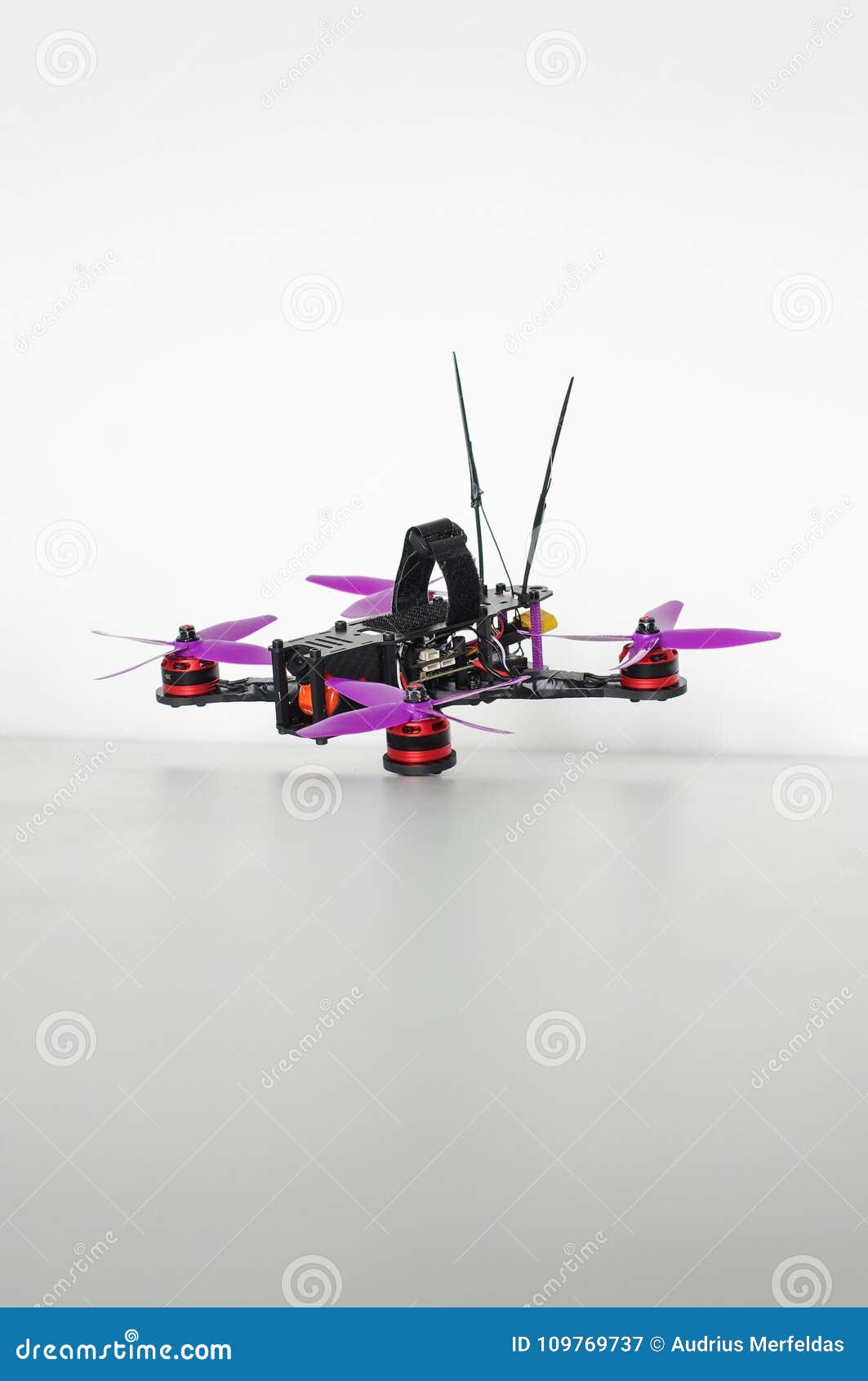 Racing Quadcopter Isolated On The White Background Stock Photography ...